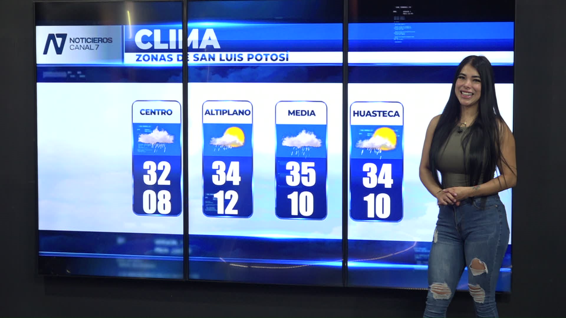 El Pronóstico del Clima con Stephany Fernández 24/08/2023 - Canal 7 SLP ...
